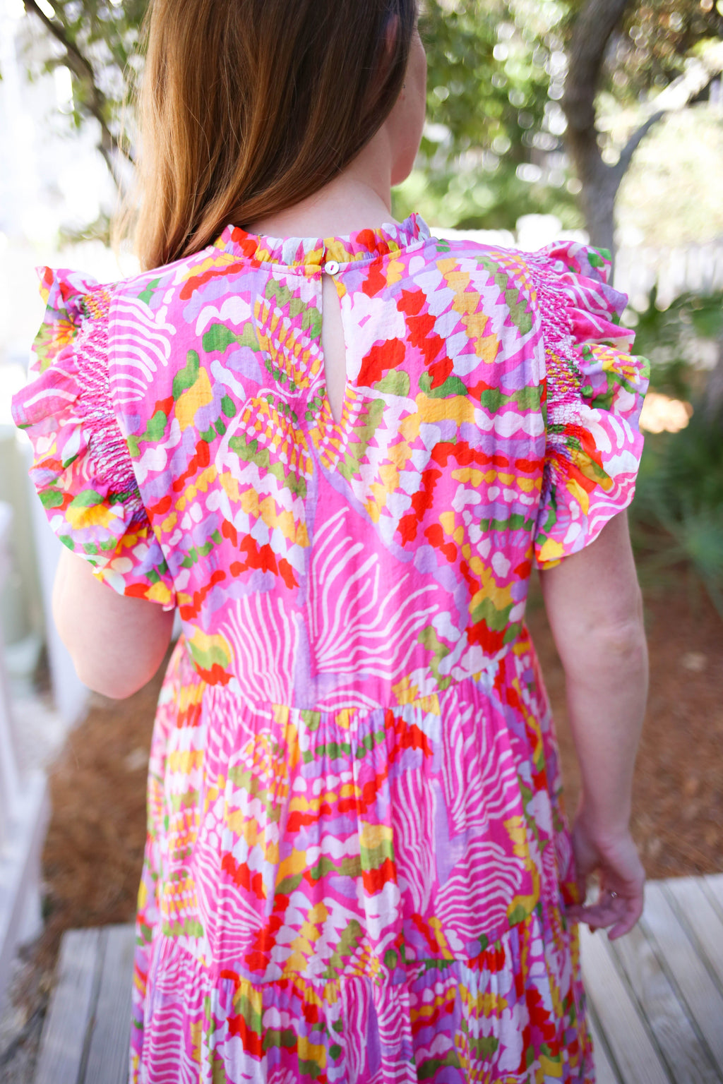 Bright Pink Printed Maxi Dress | Cassidy – Boutique Elise